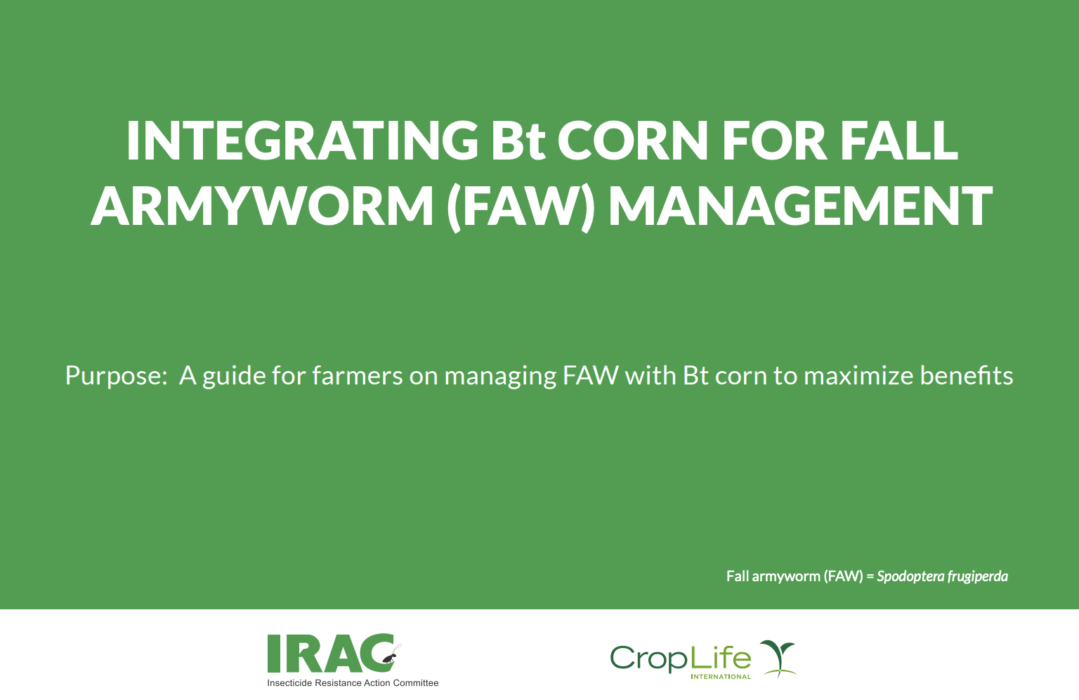 Fall armyworm Archives | Insecticide Resistance Action Committee