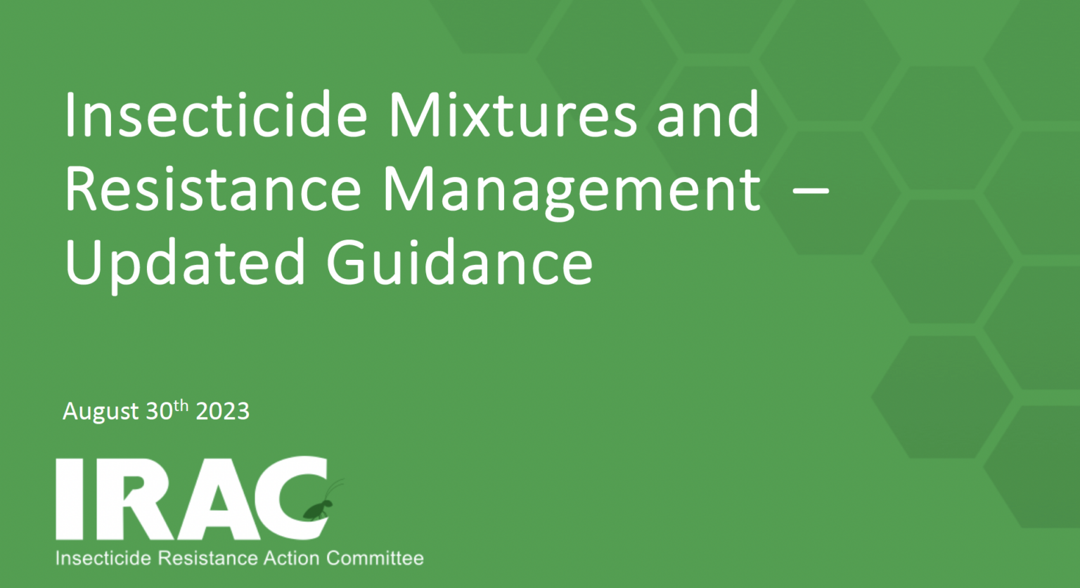 The Training centre | Insecticide Resistance Action Commiee ...