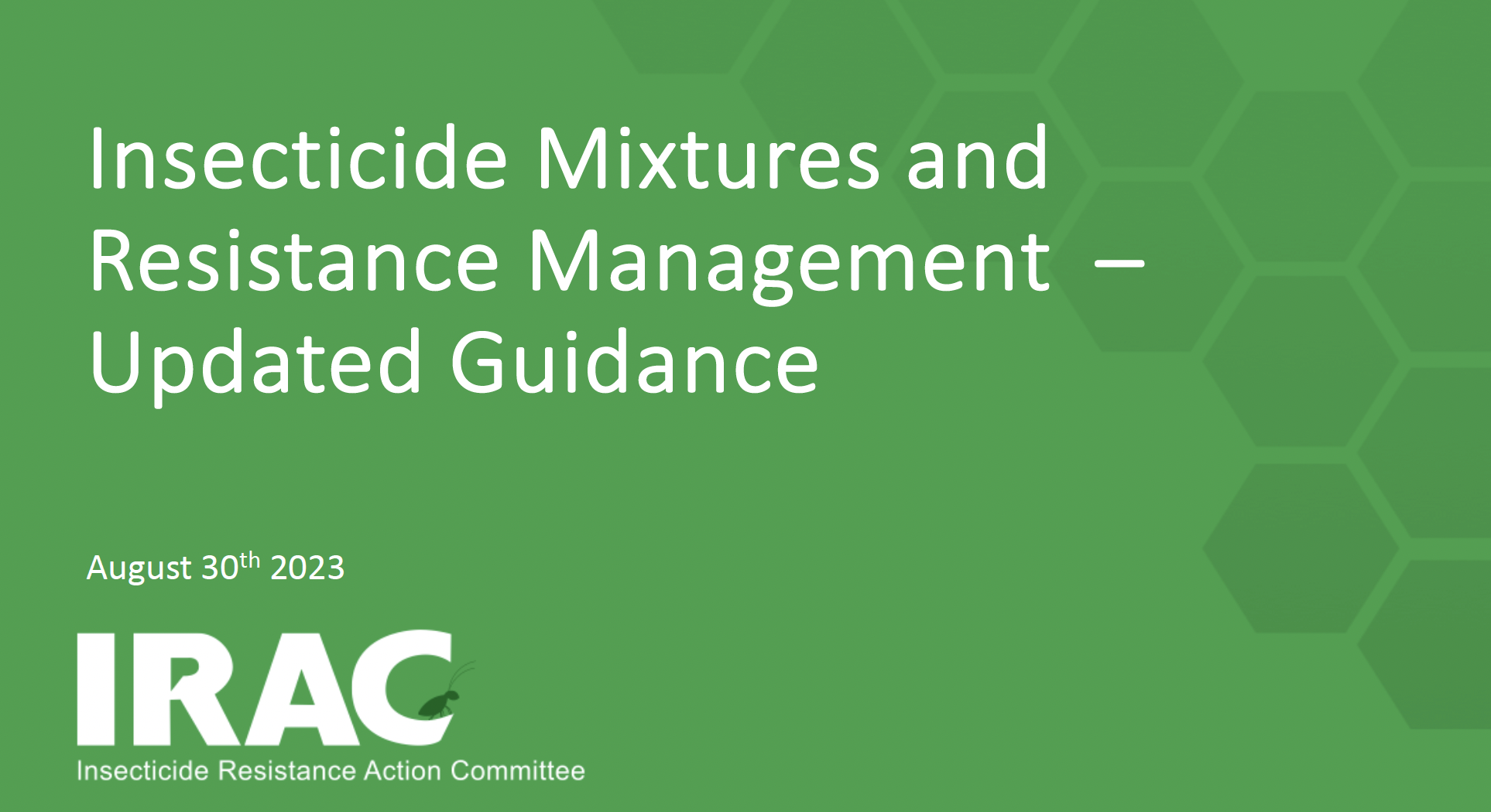 The Training centre | Insecticide Resistance Action Commiee ...