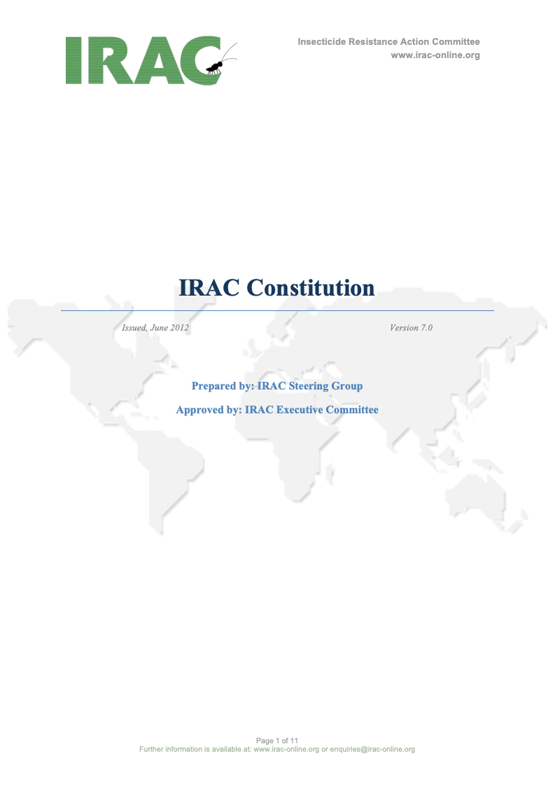 Executive Archives | Insecticide Resistance Action Committee